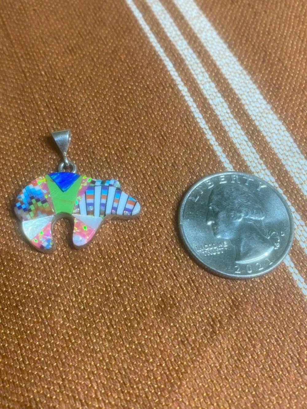 Handmade | Jewelry | Zuni Pendant Bear Native American Ethnic Micro ...